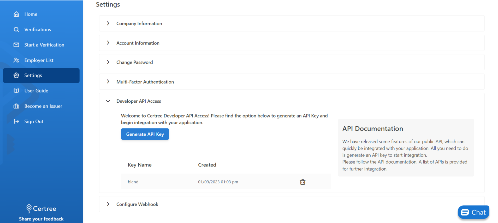 Certree Developer API